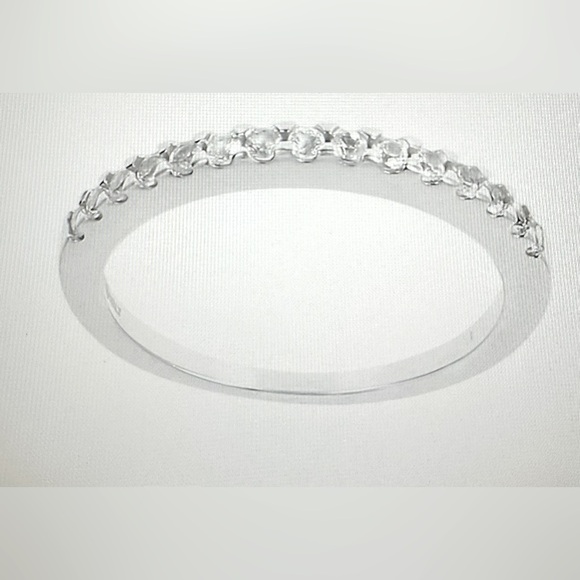 Diamonique | Jewelry | Diamonique 40 Cttw Stackable Band Ring Sterling ...